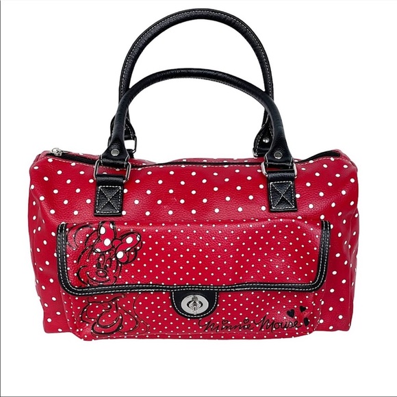 Disney | Bags | Disney Parks Minnie Mouse Red White Polka Dot Vegan ...